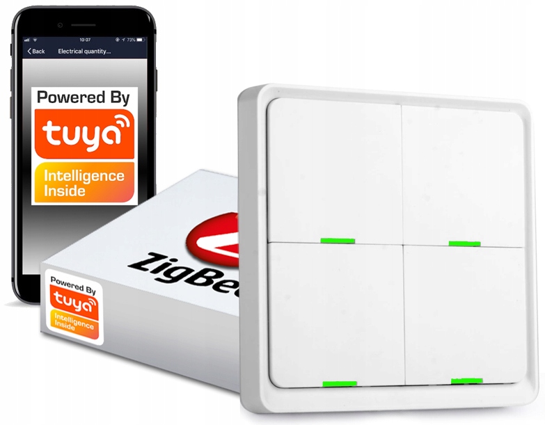 Pilot Przełącznik 12 scen 4 przyciski ZigBee Tuya - RTX24